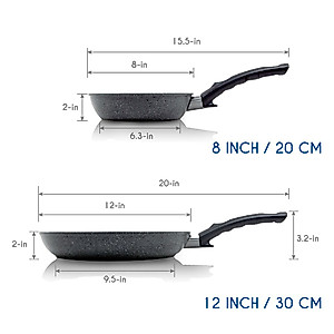 TeChef - Infinity Collection /12" Frying Pan, Coated 4 times with the new Teflon® Stone Coating with Ceramic Particles (PFOA Free) (12-Inch)