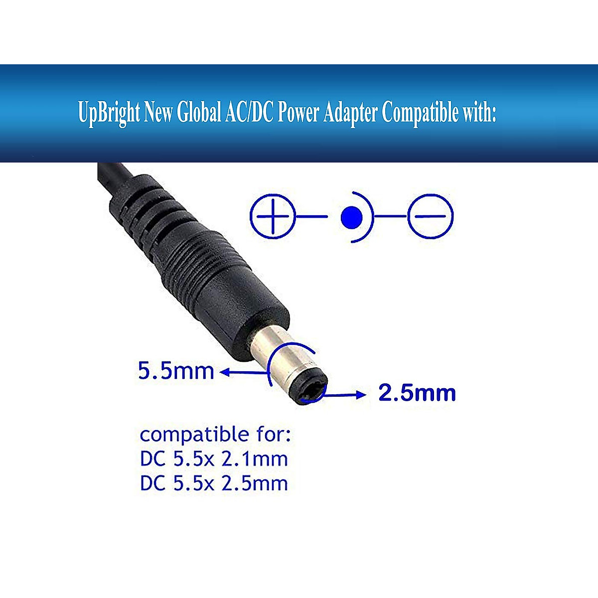 UpBright 19V AC/DC Adapter Compatible with AOC I2779VH P2779VC Q2781PQ P2479VWC ADPC1945EX I2381F I2781F 27B1H e2251Swdn 215LM00022 ADPC1938EX Philips 220C4 226V6 227E7 226V6 LCD Monitor Power Supply