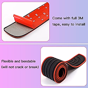 GZRUICA Rear Bumper Protector Guard Trunk Rubber Protection Strip Rubber Scratch-Resistant Trunk Door Entry Guards Car Accessory for SUV/Cars - Universal Sports Full Black with Full 3M Tape Pack-1