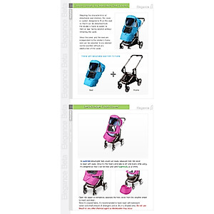 Manito Elegance Beta Stroller Weather Shield/Rain Cover - Purple