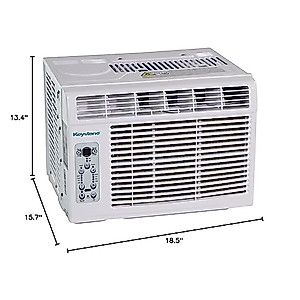 Keystone 8,000 BTU Window Mounted Air Conditioner & Dehumidifier with Smart Remote Control - Quiet Window AC Unit for Apartment, Living Room, Bathroom & Small-Medium Rooms up to 350 Sq.Ft.