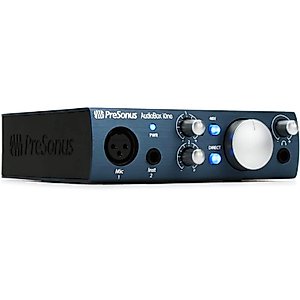 PreSonus AudioBox iOne 2x2 USB/iPad Audio Interface for Windows, Mac, and iOS Bundle with Blucoil 10-FT Balanced XLR Cable, and Pop Filter Windscreen