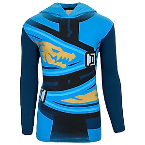 LEGO Ninjago Boys Pants Sets, Ninjago Pullover Hoodie Tee and Pants Sets for Boys (Blue, 7)