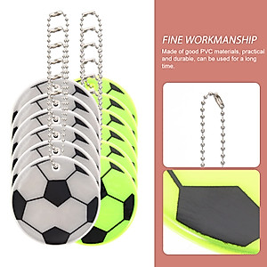 Kisangel 12pcs Reflector Pendant Child Safety Reflector Backpack Pendant Schoolbag Keychain Backpack Reflectors Soccer Hanging Decor School Bag Hanging Ornament