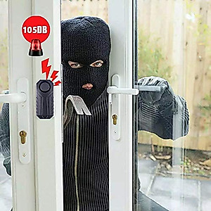 Upgraded Bike Alarm Waterproof with Remote, Vibration Motorcycle Bicycle/Door Burglar Alarm, Prevent Robbery and Door Prying, 113dB Loud, Adjustable Sensitivity, Scooter Accessories Vibration Sensors