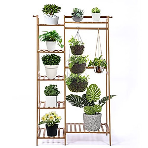 Bamboo Garment Rack with Shelves, Storage Box Set Included, Clothing Racks with Hooks, Clothes Rack Storage Organizer, Clothes Rack with Shelf, Space Saving Clothes Rack, Multifunctional Plant Rack