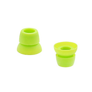 ALXCD Ear Tips for Powerbeats 2 Wireless Headphone, SML 3 Sizes 3 Pair Silicone Replacement Earbud Tips & 1 Pair Double Flange Ear Tip Cushion, Fit for Powerbeats2 Wireless Pb2[4 Pair](Green)