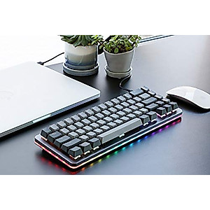 DROP ALT Mechanical Keyboard — 65% (67 Key) Gaming Keyboard, Hot-Swap Switches, Programmable Macros, RGB LED Backlighting, USB-C, Doubleshot PBT, Aluminum Frame (Cherry MX Brown RGB, Gray)