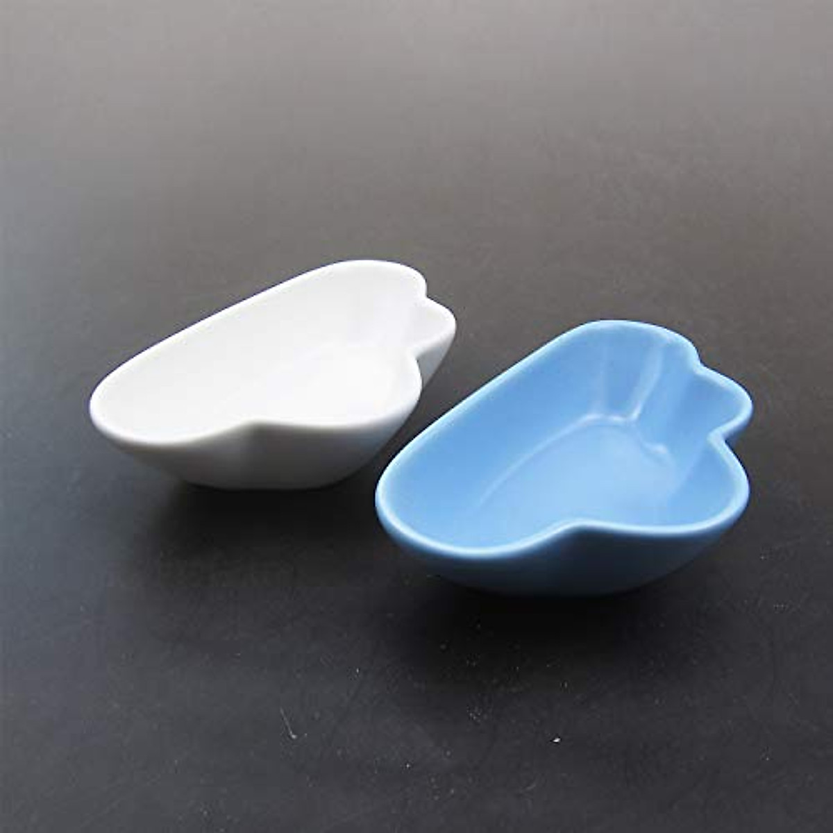 Alfie Pet - Chandler 2-Piece Set Ceramic Food and Water Bowl for Mouse, Chinchilla, Rat, Gerbil and Dwarf Hamster - Color: Blue White