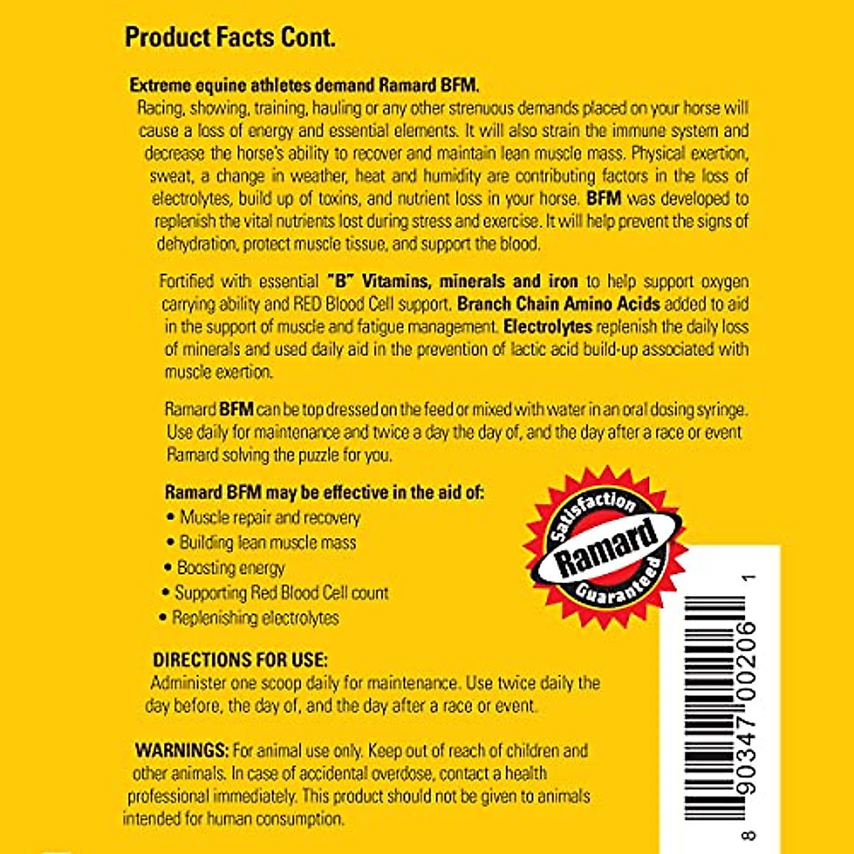 Ramard Blood Fluids Muscle Replenishment for Race Horses - Horse Supplements with Electrolytes, Blood Builder, & Muscle Builder, Powder Supplements for Horse Games High Performance, 2.3 lbs Jar