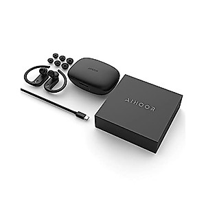 AIHOOR Wireless Earbuds with Earhooks for Sport, iOS & Android Phone, IPX5 Waterproof Bluetooth 5.0 Headphones with Extra Bass, 36hr Playtime Earphone with Charging Case for Running Gym Yoga Workout