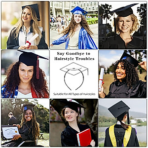 WBCBEC Graduation Cap Headband, Secure Fit for Your Graduation Cap, Quality Material, Easy to Use, Firm Anti-Fall Hairband for Graduates, Students, Hat Accessories, Unisex-Adults, 1 Count
