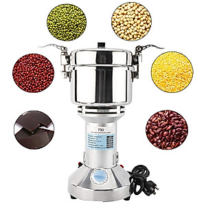 HighFree 700g Electric Grain Grinder Mill, 110V 2500W High Speed Electric Pulverizer Herb Grain Spice Coffee Seeds Rice Corn Pepper Cereal Powder Machine for Kitchen, Food Store