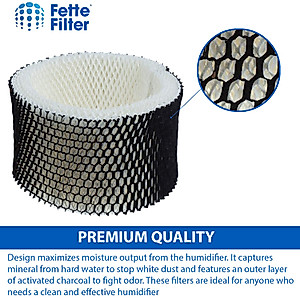 Fette Filter -2 Humidifier Filters Compatible with Holmes & Sunbeam Humidifier Filter A, HWF62 HWF62CS HWF62D (Pack of 2)