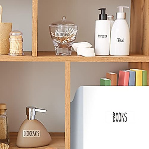 Hebayy 126 PCS Clear Bathroom Organization Labels, Set of Shampoo Soap Tools for Bathroom and Beauty Makeup Storage, Water Tear Resistant