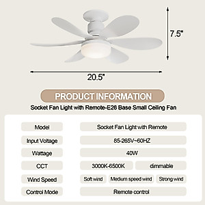 Bella Depot 42" Retractable Ceiling Fan with Lights and Remote with 3 Color Change, Timing Options, Silent Noiseless for Dining Room Bedroom Kitchen(Brushed Nickel, 42")
