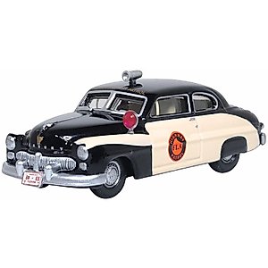 1949 Mercury Monarch Police Black and White Florida Highway Patrol 1/87 (HO) Scale Diecast Model Car by Oxford Diecast 87ME49010