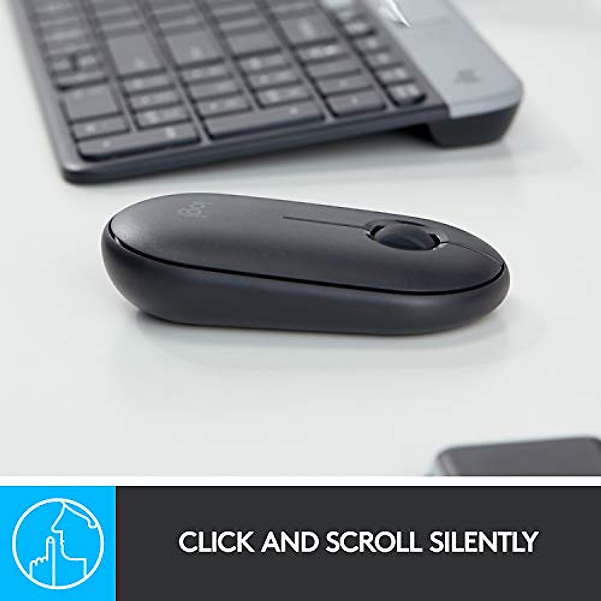 Logitech Pebble i345 Wireless Bluetooth Mouse for iPad - Graphite