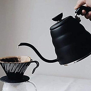 Hario V60 "Buono" Gooseneck Coffee Kettle, 1.2L, Stainless Steel, Matte Black