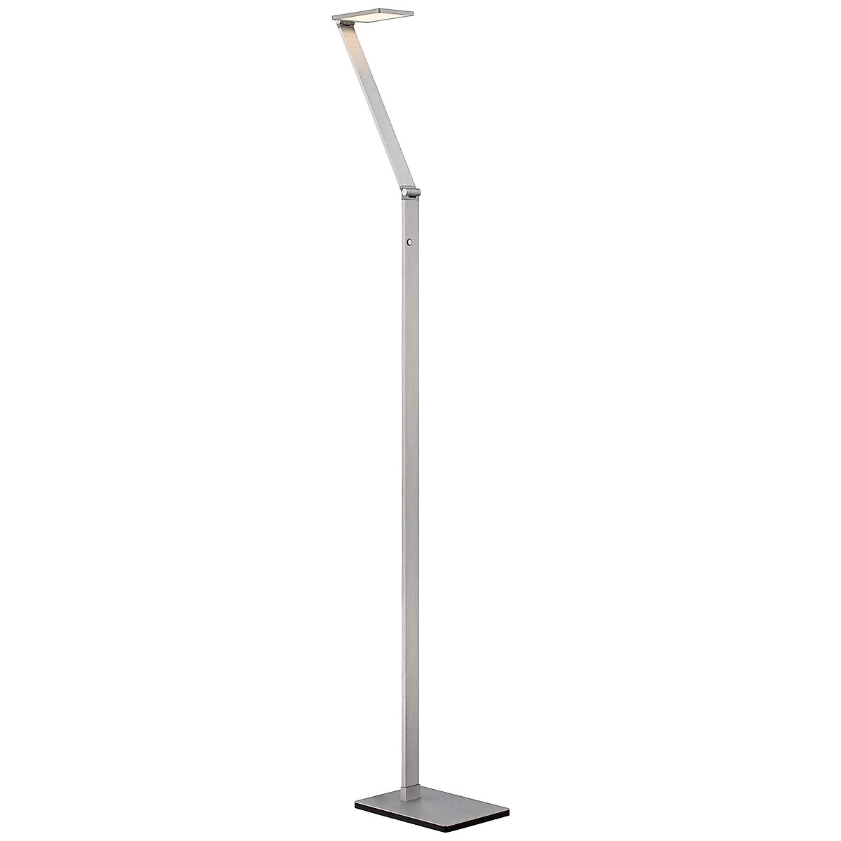 Possini Euro Design Bentley Modern Minimalist Style Task Floor Lamp LED Bright Lighting 61" Tall Silver Aluminum Adjustable Touch On Off for Living Room Reading House Bedroom Home