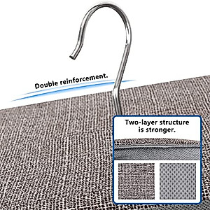 Libeder 2-Tier Rotating Closet Organizer, Hanging Closet Organizers and Storage with 12 Pockets, Closet Hanging Shelf Organizer, Shoe Organizer for Closet Small Space, Grey