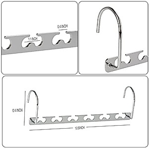 Magicool Hanger Magicool 12 Pack Metal Magic Cascading Hanger Space Saving Hangers Closet Organizers Suit for Shirt Pant Bra Clothes Hangers Space Saving