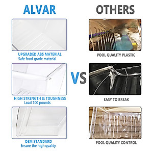 [2 PACK] UPGRADED 240337103 Crisper Bin Drawer Replacement for Frigidaire Kenmore Refrigerator Drawer Replacement, Fridge Drawer for Frigidaire Replacement Drawer Parts AP2115741, 240337100, 240337102