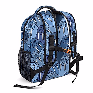 Walrus Backpack Bookbag Cute Funny Printed Graphic for Book Study Travel