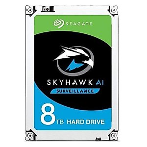 Seagate - ST8000VE000 Skyhawk AI ST8000VE000 8 TB Hard Drive - 3.5 Internal - SATA (SATA/600) - Network Video Recorder, Video Surveillance System Device Supported - 7200rpm - 256 MB Buffer -