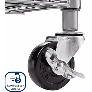 Heavy Duty Steel Wire Shelving Storage Unit, 7 Tier Bin Rack, Mobile Organizer for Garage, Warehouse, Office, Restaurant (36" W x 14" D x 56" H, 22 Bin)