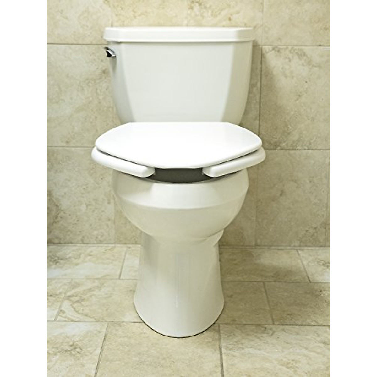 Big John Toilet Seat 2445263-3W Open Front with Cover Bariatric Toilet Seat, White