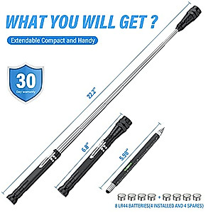 FLY2SKY Christmas Stocking Stuffer for Dad Cool Gadgets Christmas Dad Gift Men Husband LED Light Magnetic Pickup Tool + 6 in 1 Multitool Pen Stocking Stuffers Gifts for Men Who Has Everything