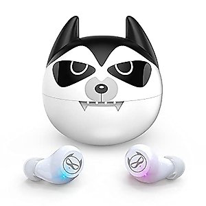 Kids Wireless Earbuds XZC Bull Demon King Design in-Ear HiFi Stereo Wireless Ear Buds for Kids Adult Gift 36H Playtime Bluetooth 5.0 Headphones with Dual Micphone for Workout Sport (Husky)