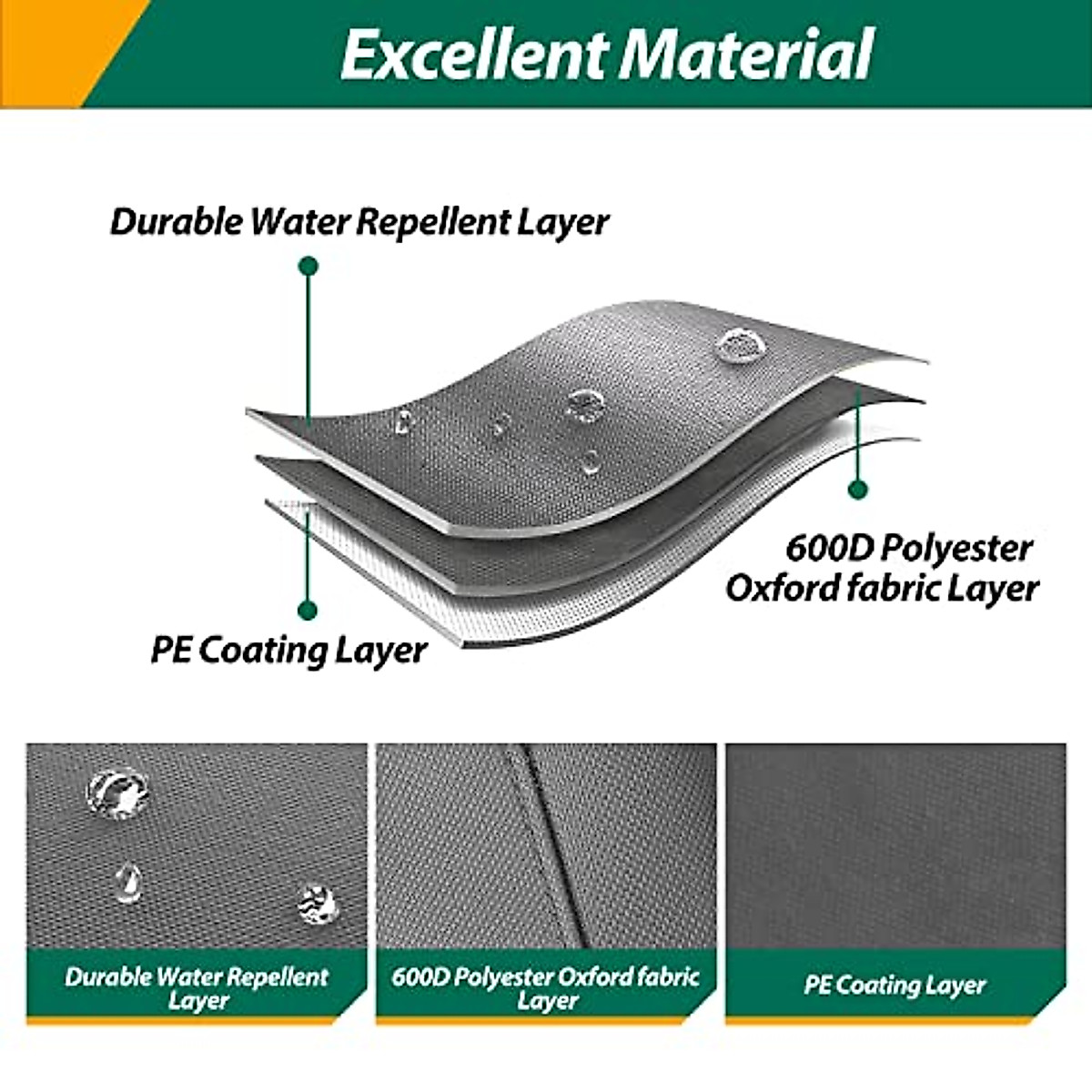 Patio Watcher 8 Feet Log Rack Cover, Heavy Duty Waterproof Patio Firewood Rack Cover, 96"x24"x42", Grey