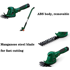 Handheld Grass Trimmer Cordless String Trimmer Small Household Electric Lawn Mower Multifunctional Weeder Retractable Rod 10.8V/2.0Ah Lithium Battery