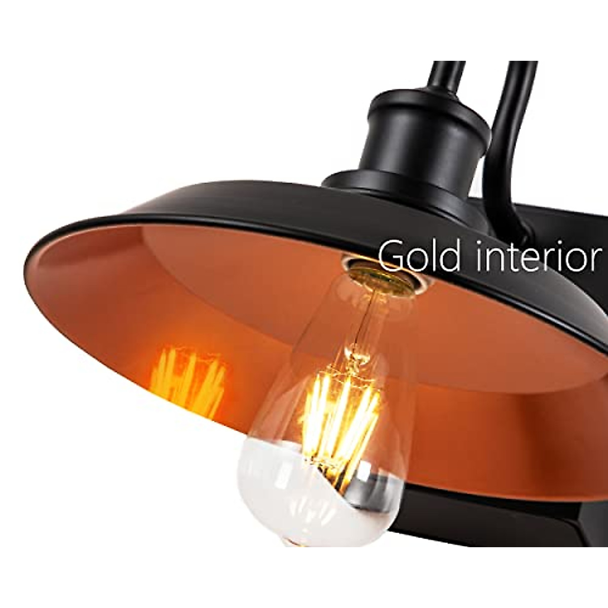 OUPAVOCS Outdoor Light with GFCI Outlet, Black Porch Light, Waterproof Exterior Barn Wall Lights Fixture with Plug, Farmhouse Sconce Wall Mount, Outside Lights for House, Garage, Patio, 2-Pack