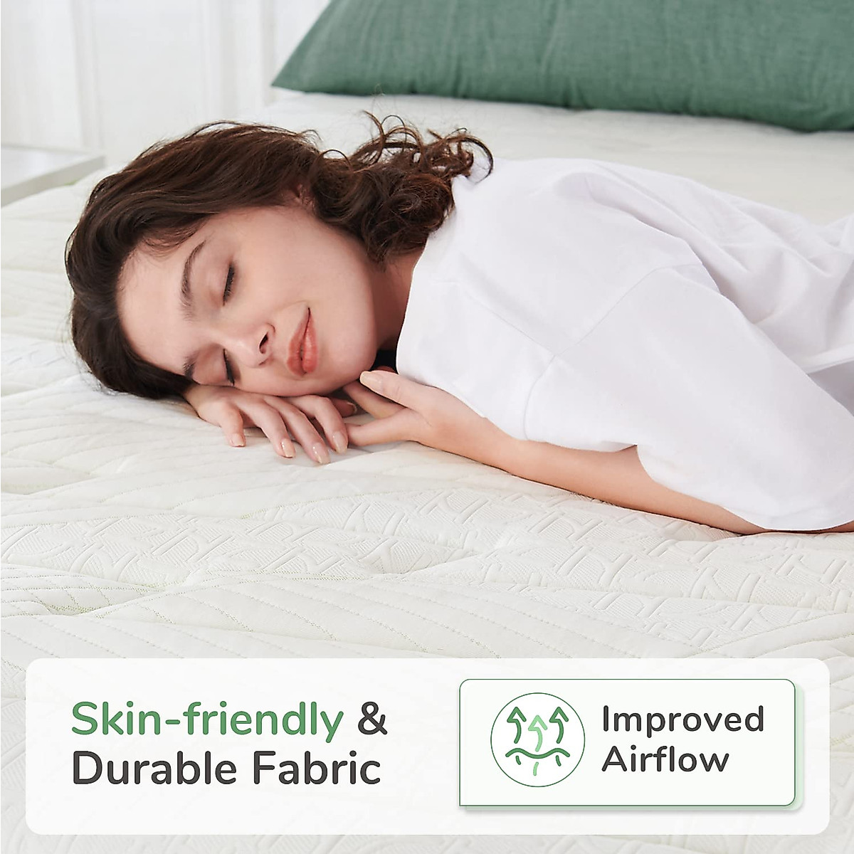 Novilla King Size Mattress 10 Inch Hybrid Mattress with Memory Foam & Pocketed Coil for Durable Support & Motion Isolation Medium Firm Mattress King Size in a Box Amenity