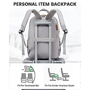 LOVEVOOK Travel Laptop Backpack, 15.6 Inch Anti-Theft Waterproof Stylish Purse Bag with USB Port, Lightweight Casual Day Backpacks for Women Men Work Business Nurse, Grey