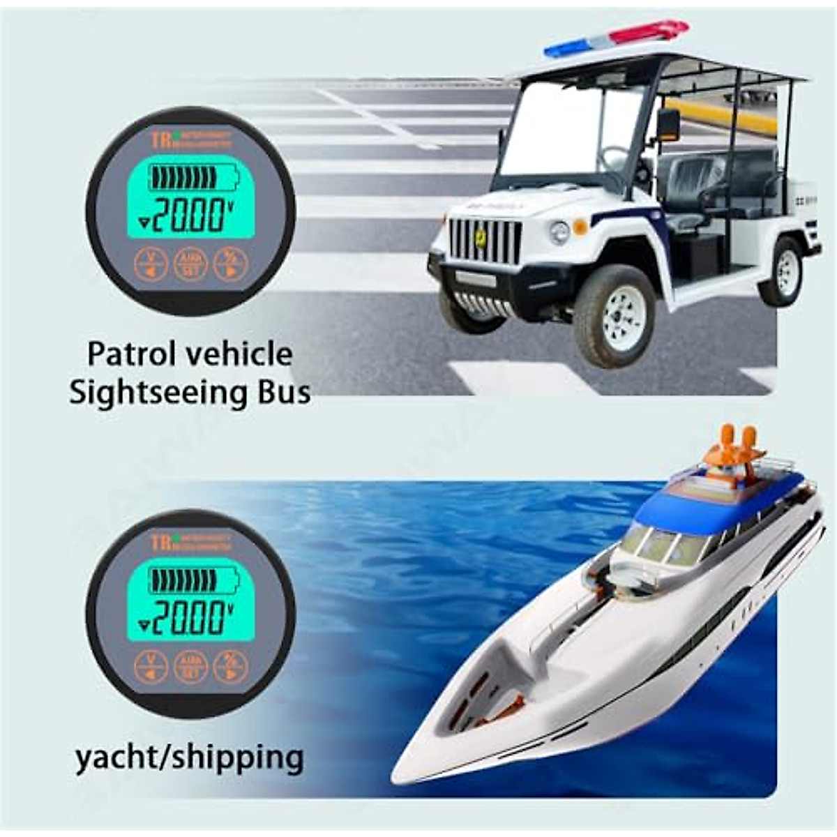 AiLi Voltmeter Ammeter Voltage Current Meter Voltmeter Ammeter 100V 350A Caravan RV Motorhome 999 AH