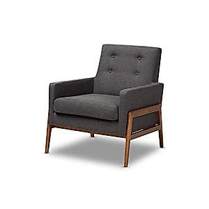 Baxton Studio Chairs, One Size, Dark Grey