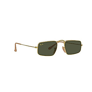 Ray-Ban RB3957 Julie Rectangular Sunglasses, Legend Gold/Green, 49 mm