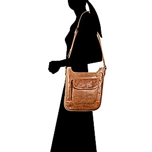 Frye Womens Melissa Magazine Crossbody Bag, Beige, One Size US