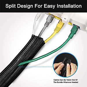 MOGINSOK 177pcs Cable Management Kit, 4xCable Sleeves 10 Cable Cord Holders 41 Cable Clips/Straps 100pcs Cable Ties 2 Roll Self Adhesive 20pcs Velcro Tape Cable Organizers for Car Desk Home Office