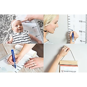 Growth Chart for Kids by Baby Proof - Measuring Height Chart and Kids Decor! Meaningful Memories Through Kid Size Chart Measurement. Leafy Growth Chart Ruler for Wall with Wooden Keepsake Box