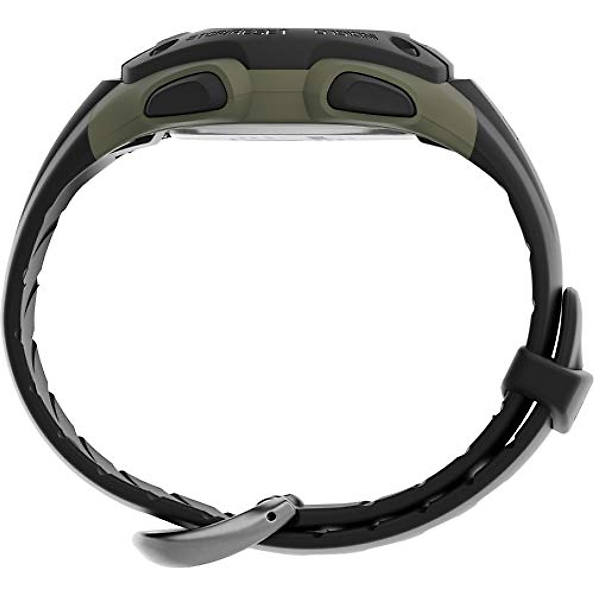 Timex Men's IRONMAN Classic 30 38mm Resin Strap Watch – Green Case Black Top Ring with Black Resin Strap