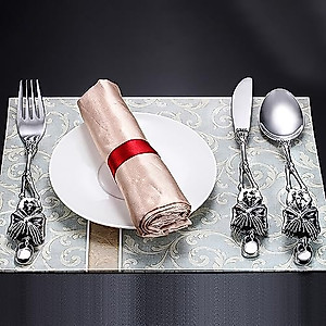 Silverware Set Handmade Skull Skeleton Cutlery Set Premium Stainless Steel Utensils,Including Knife/Fork/Spoon,Cutlery Badass For Halloween Home Kitchen Gift For Gothic Lover