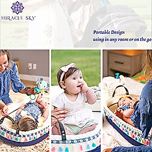 Baby Changing Basket, Moses Diaper Basket, Moses Basket for Babies, Changing Table Topper for Dresser with Thick Foam Pad & Waterproof Cotton Cover by MIRACLE SKY