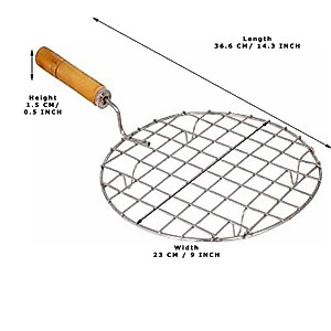 Sahishnu Online & Marketing Round Roasting Net,Roasting Pan,Wire Roaster,Barbecue Rack Round Wire Roaster, Roti Jari, Roti Grill, Papad Grill, Chapati Grill