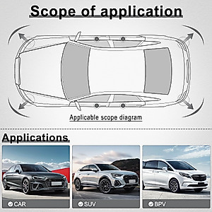 BJSIA 4PCS Rear Bumper Car Protector Strip, Anti-Collision Patch, Front and Back Corner Bumper Strip Anti-Scratch Trim Tape Carbon Fiber Textured, Universal for Cars, SUVs, Trucks 15.9" x 2.08" (Gray)