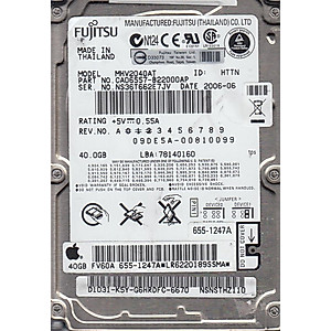 Fujitsu MHV2040AT 40GB UDMA/100 4200RPM 2MB 2.5-Inch Notebook Hard Drive
